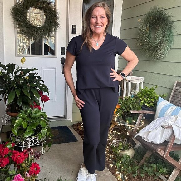 CAbi | Pants & Jumpsuits | Cabi 6579 Genius Jumpsuit Navy Spring 224 ...
